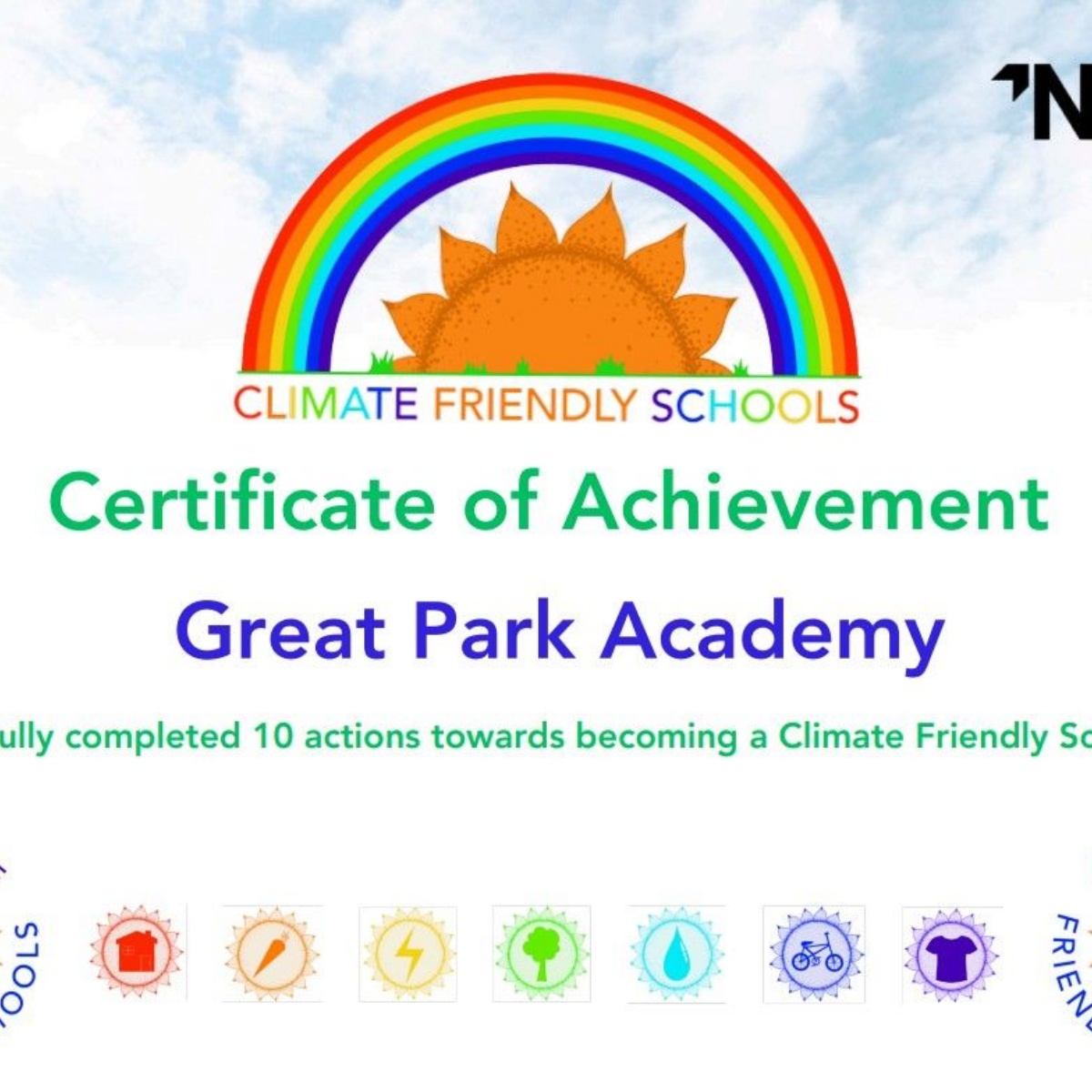 Gosforth Group - Great Park Academy Awarded “Climate Friendly School ...