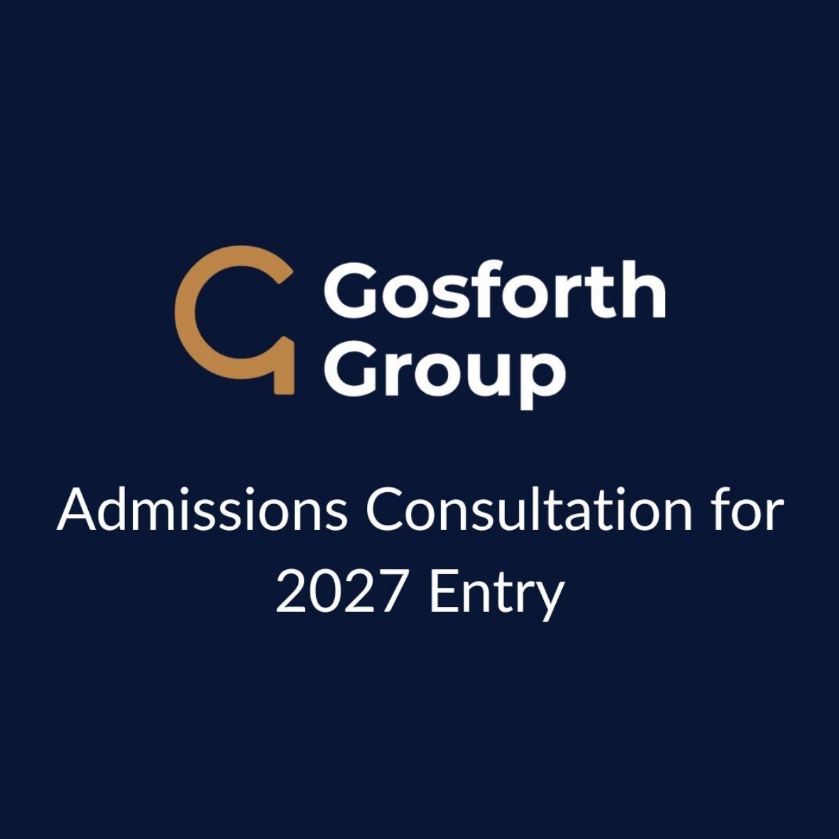 Gosforth Group - Admissions Consultation for 2027 Entry